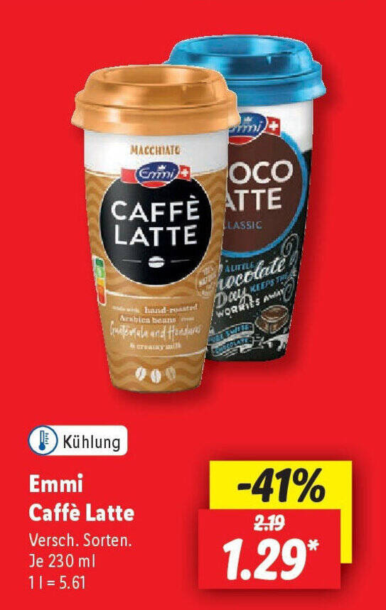 Emmi Caffè Latte 230 ml Angebot bei Lidl