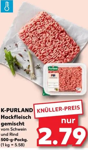 K-PURLAND Hackfleisch 500 g Packg. Angebot bei Kaufland