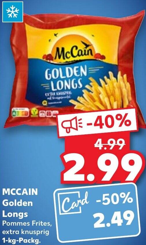 MCCAIN Golden Longs 1 kg Packg. Angebot bei Kaufland