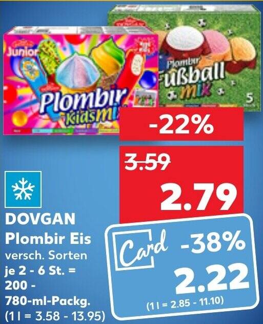 DOVGAN Plombir Eis 200-780 ml Packg. Angebot bei Kaufland