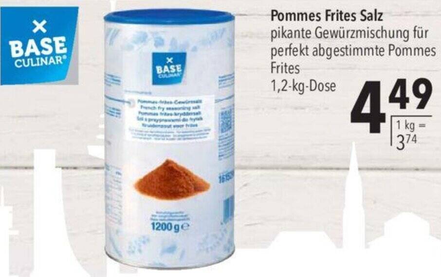 BASE CULINAR Pommes Frites Salz 1,2 kg Dose Angebot bei CITTI Markt