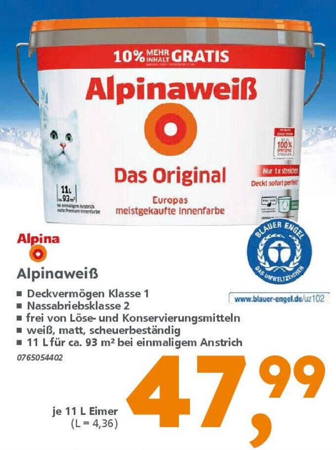 Elegantes Alpinaweiß Angebot Lidl Ebenbild