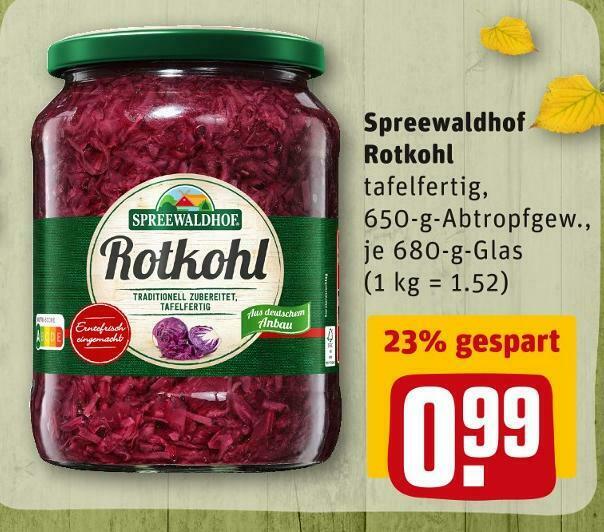 Spreewaldhof rotkohl Angebot bei REWE