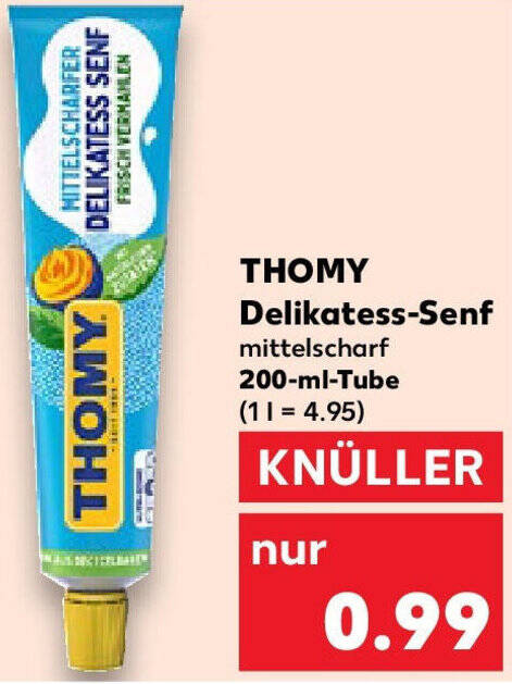 THOMY Delikatess-Senf 200 ml Tube Angebot bei Kaufland