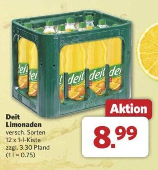 Deit Limonaden 12 x 1 l KIste Angebot bei Combi