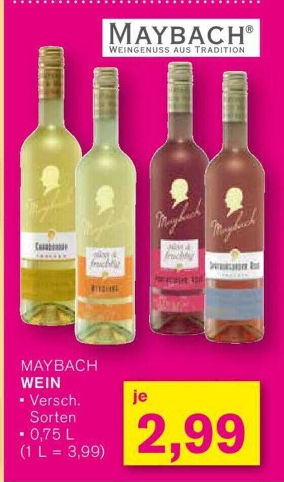 MAYBACH WEIN 750ml Angebot bei KODi