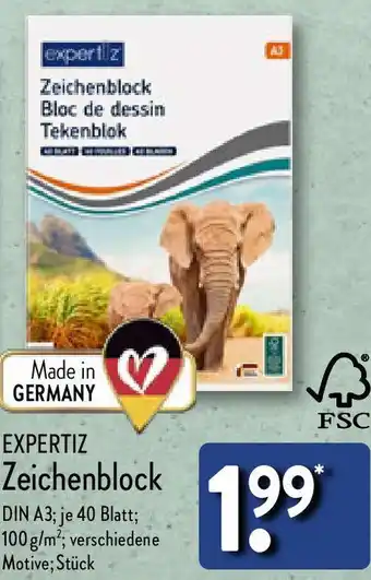 EXPERTIZ Zeichenblock Angebot bei Aldi Nord