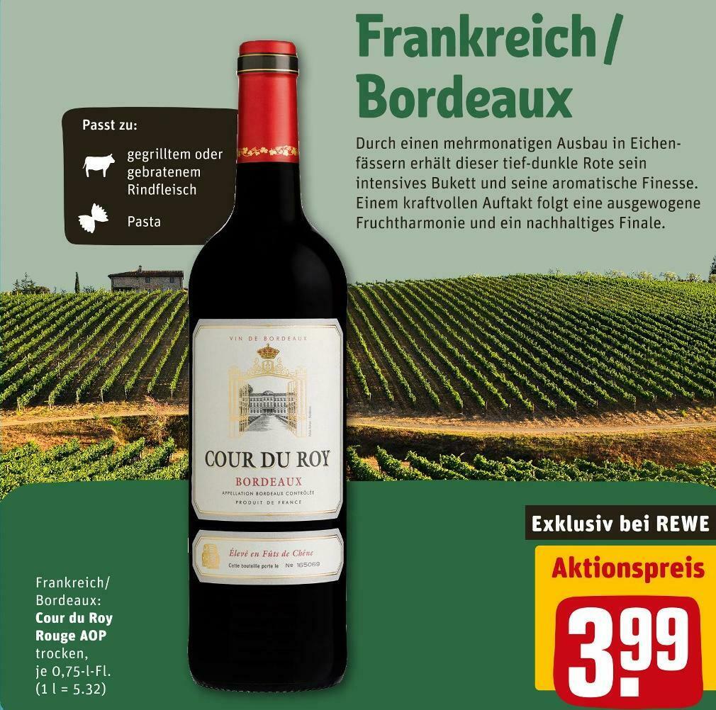 Cour du roy rotwein Angebot bei REWE