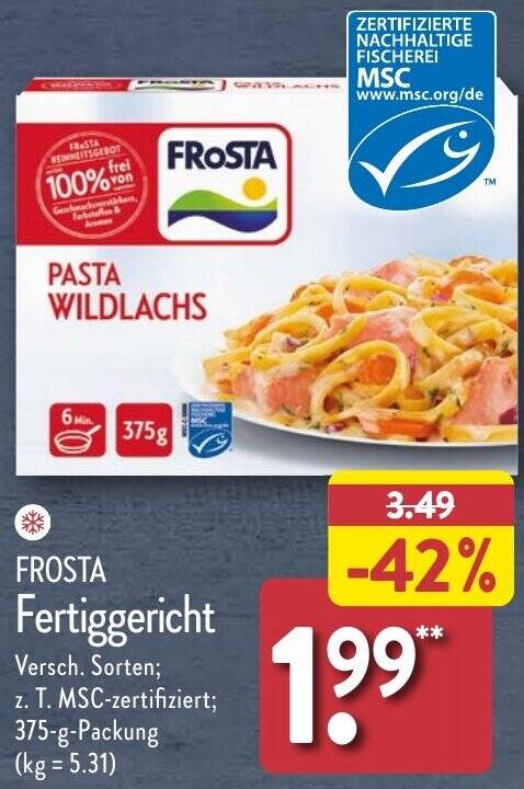 FROSTA Fertiggericht 375 g Packung Angebot bei Aldi Nord