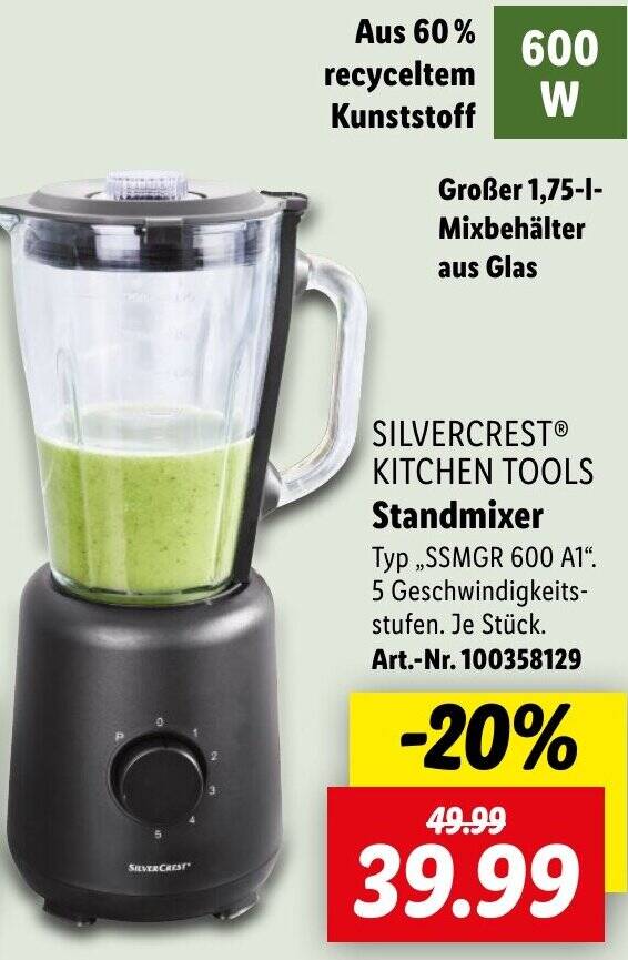 SILVERCREST KITCHEN TOOLS Standmixer „SSMGR 600 A1" Angebot bei Lidl