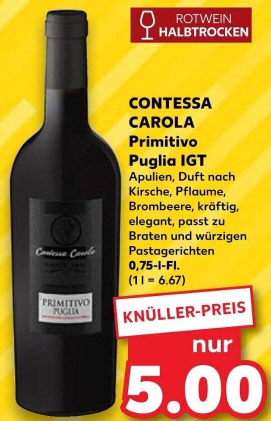 Erstaunlich Contessa Carola Primitivo Angebot Bild