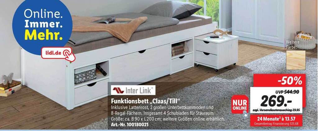 Interlink Funktionsbett „Claas Oder Till” Angebot bei Lidl