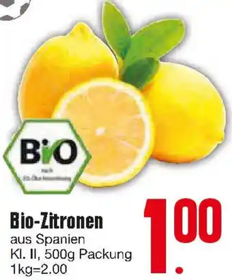 Bio-Zitronen 500 g Packung Angebot bei Edeka