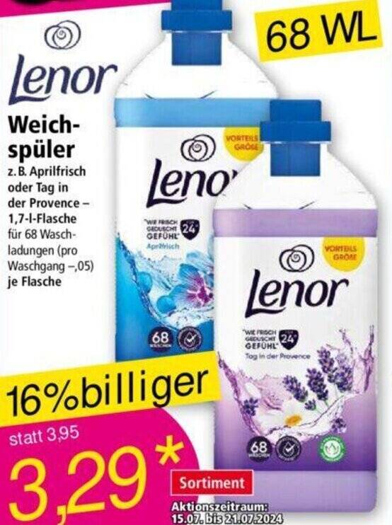 Spannende Lenor Weichspuler Angebot Ebenbild