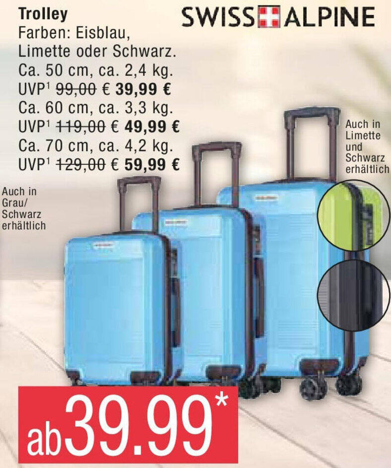 SWISS ALPINE Trolley Angebot bei Marktkauf