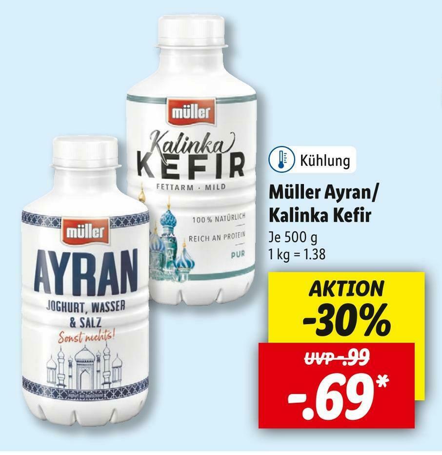 Müller ayran/kalinka kefir Angebot bei Lidl