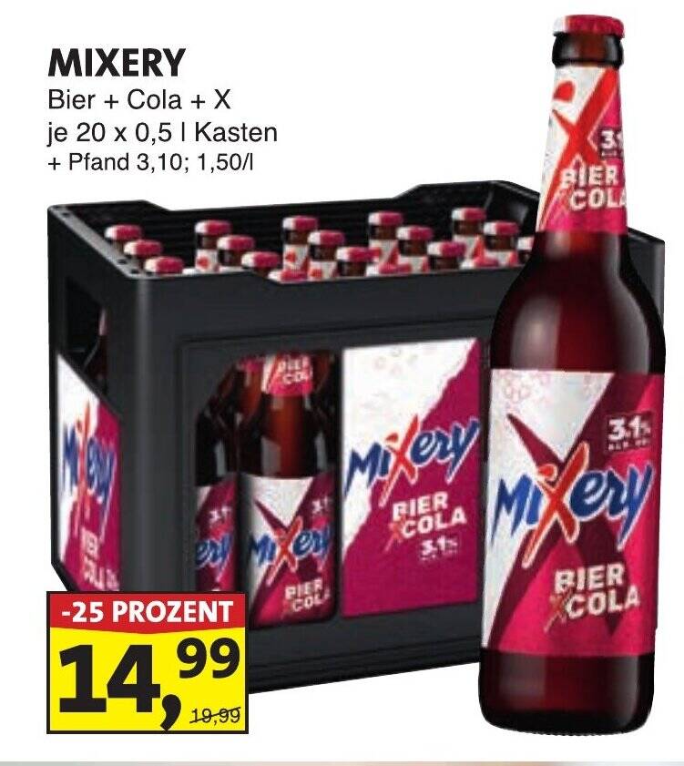 MIXERY Bier Cola + X je 20 x 0,5 l Angebot bei Lösch Depot