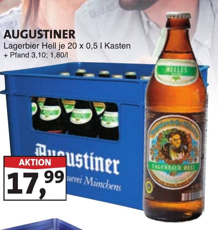 AUGUSTINER Lagerbier Hell je 20 x 0,5 l Angebot bei Lösch Depot