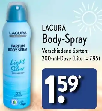 LACURA Body-Spray 200 ml Dose Angebot bei Aldi Nord