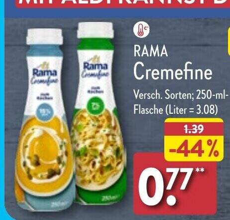 RAMA Cremefine 250ml Angebot bei Aldi Nord