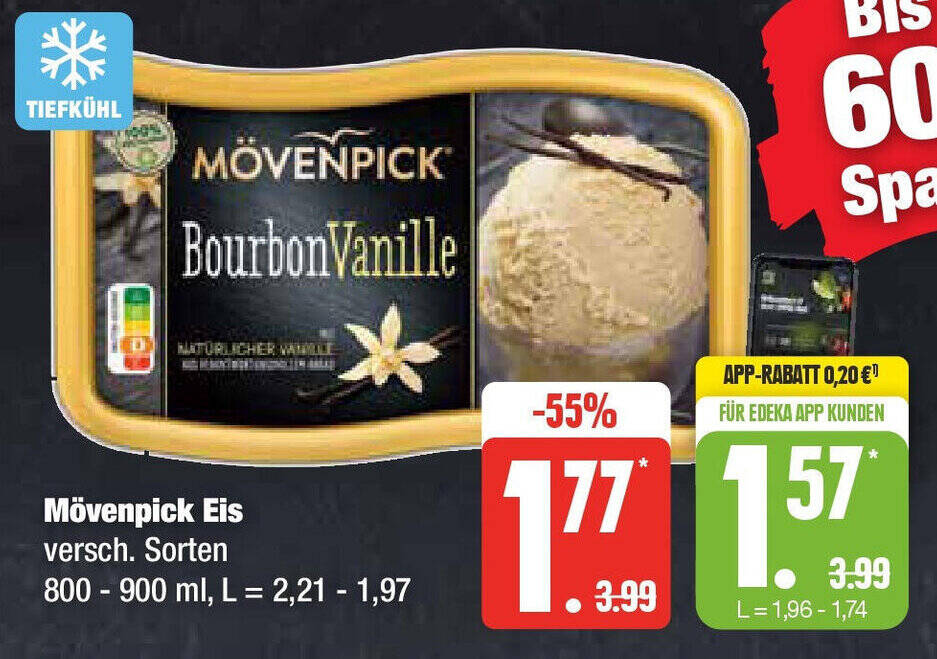 Mövenpick Eis 800-900 ml Angebot bei Edeka