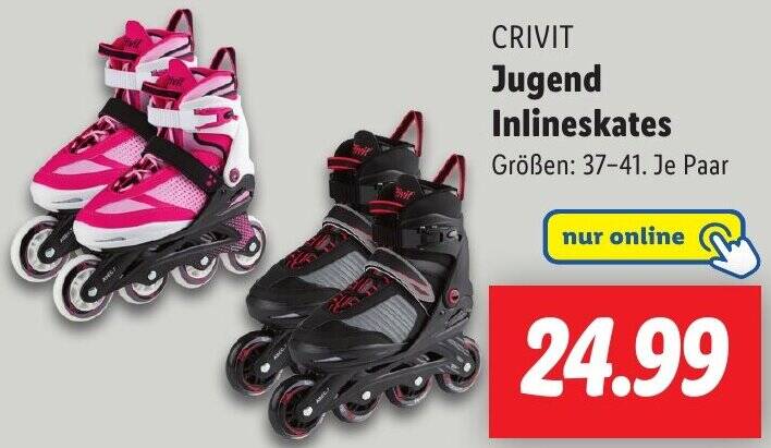 CRIVIT Jugend Inlineskates Angebot bei Lidl
