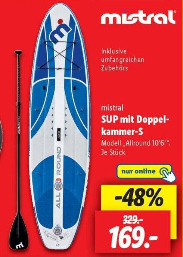 mistral SUP mit Doppel- kammer-S Angebot bei Lidl