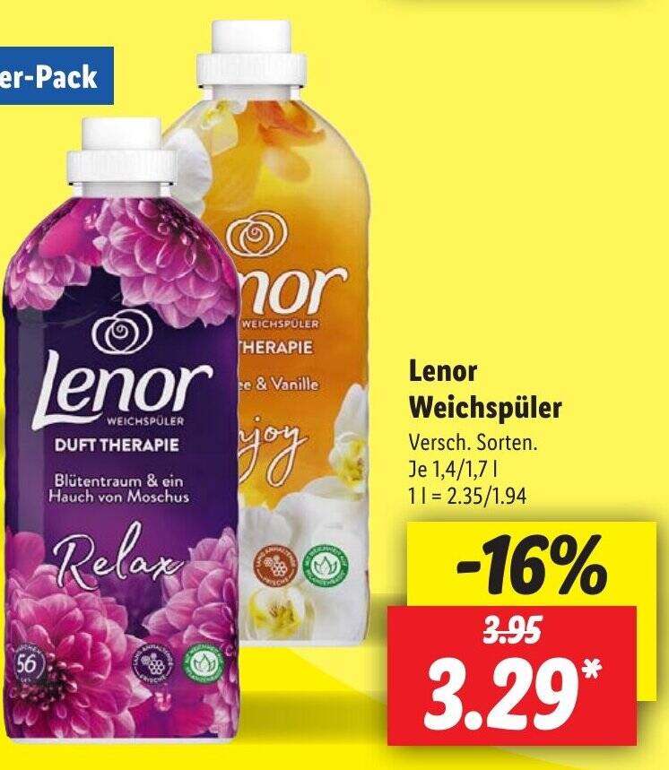 Spannende Lenor Weichspuler Angebot Ebenbild
