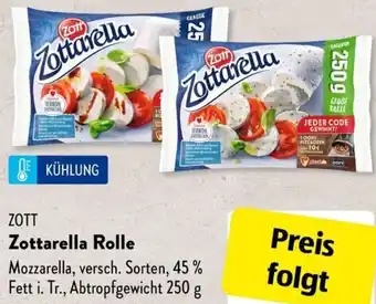 ZOTT Zottarella Rolle 250 g Angebot bei Aldi Süd