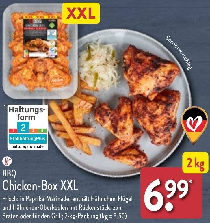 BBQ Chicken-Box XXL 2 kg Angebot bei Aldi Nord