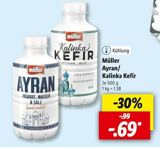 Müller ayran/kalinka kefir Angebot bei Lidl