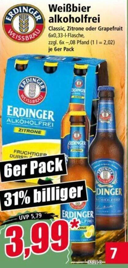 Wunderschãne Erdinger Alkoholfrei Angebot Diese Woche Fotos