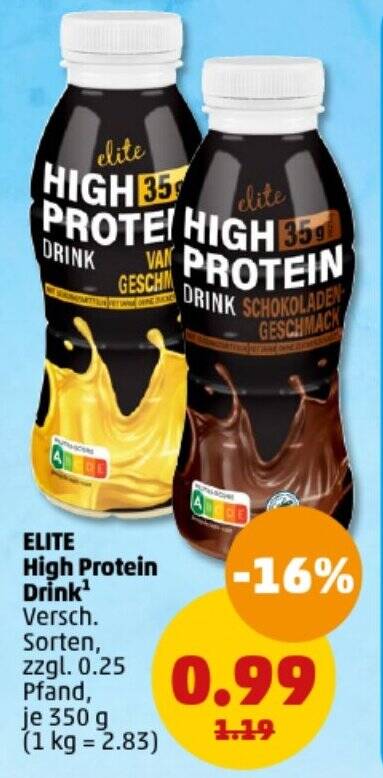 ELITE High Protein Drink 350 g Angebot bei PENNY
