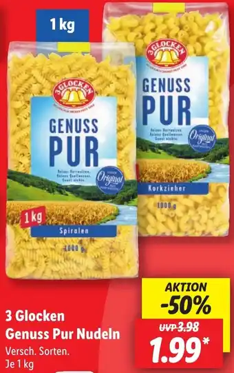 3 Glocken Genuss Pur Nudeln 1 kg Angebot bei Lidl