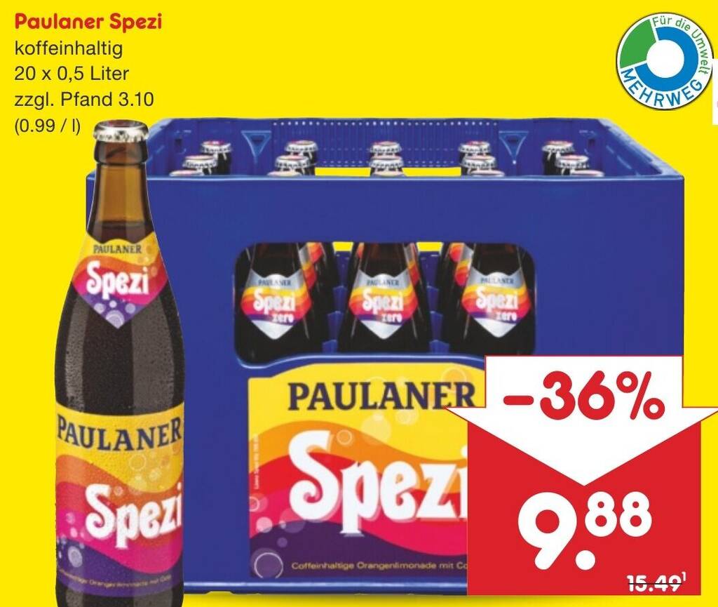 Verwunderlich Paulaner Spezi Angebot Netto Bild