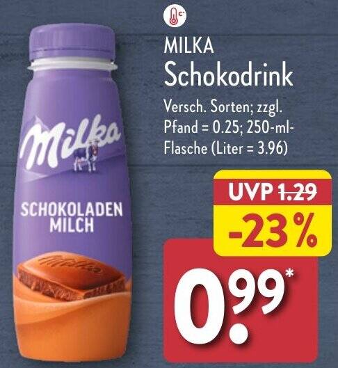 MILKA Schokodrink 250 ml Flasche Angebot bei Aldi Nord