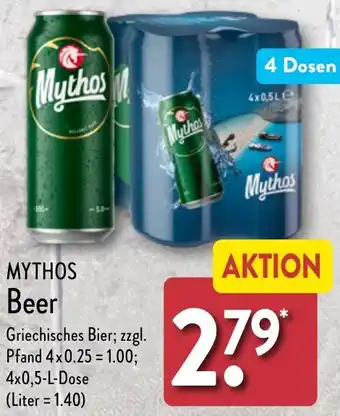 MYTHOS Beer 4x0,5 L Dose Angebot bei Aldi Nord