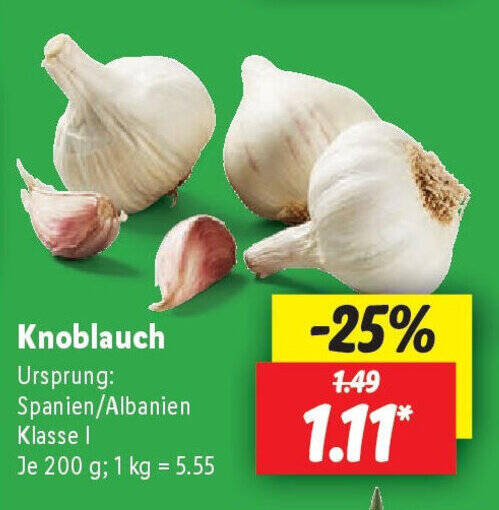 Knoblauch 200g Angebot bei Lidl