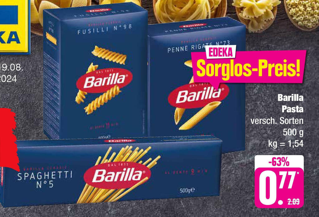 Barilla Pasta versch. Sorten 500 g Angebot bei Edeka