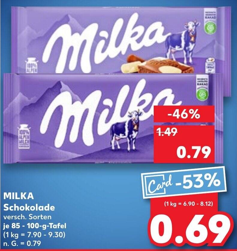 MILKA Schokolade 85-100 g Tafel Angebot bei Kaufland