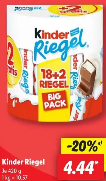 Kinder Riegel 420 g Angebot bei Lidl
