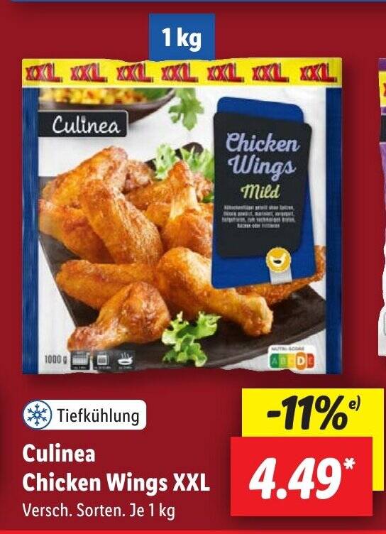 Culinea Chicken Wings XXL 1 kg Angebot bei Lidl