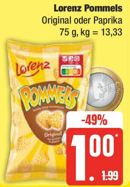 Lorenz Pommels 75 g Angebot bei Edeka