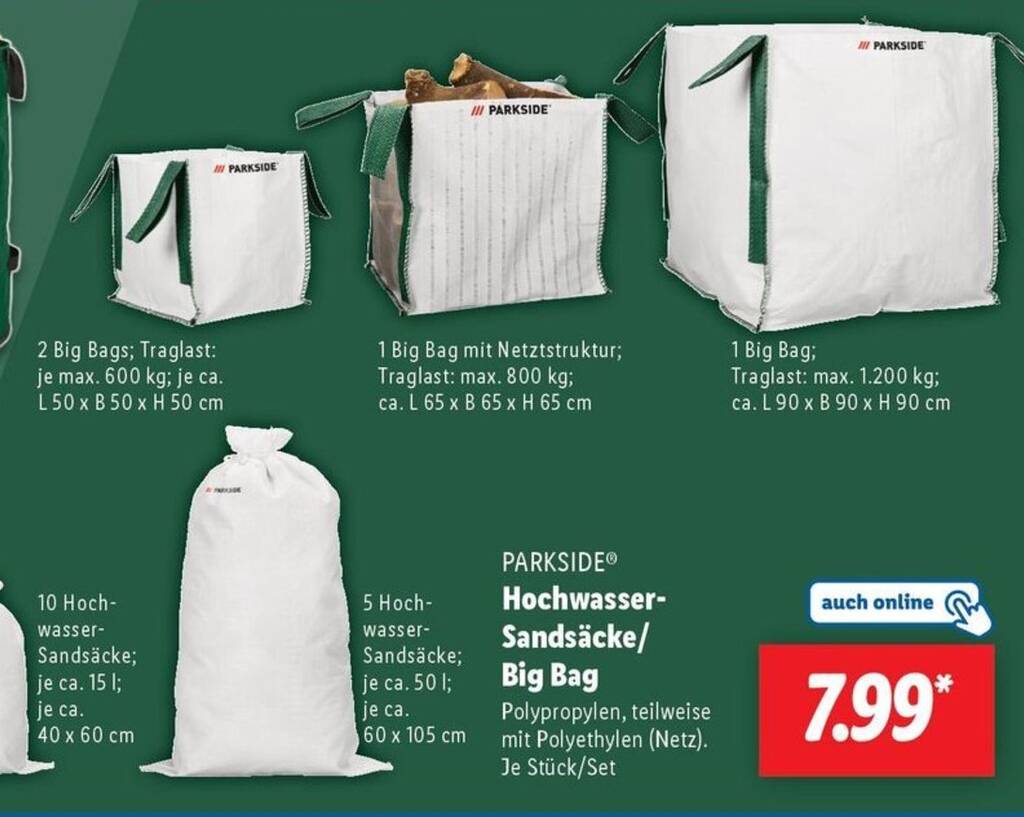 PARKSIDE Hochwasser- Sandsäcke/ Big Bag Angebot bei Lidl