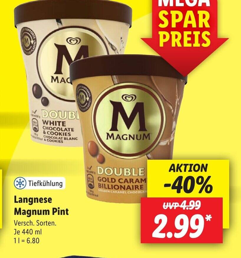 Langnese Magnum Pint 440 ml` Angebot bei Lidl