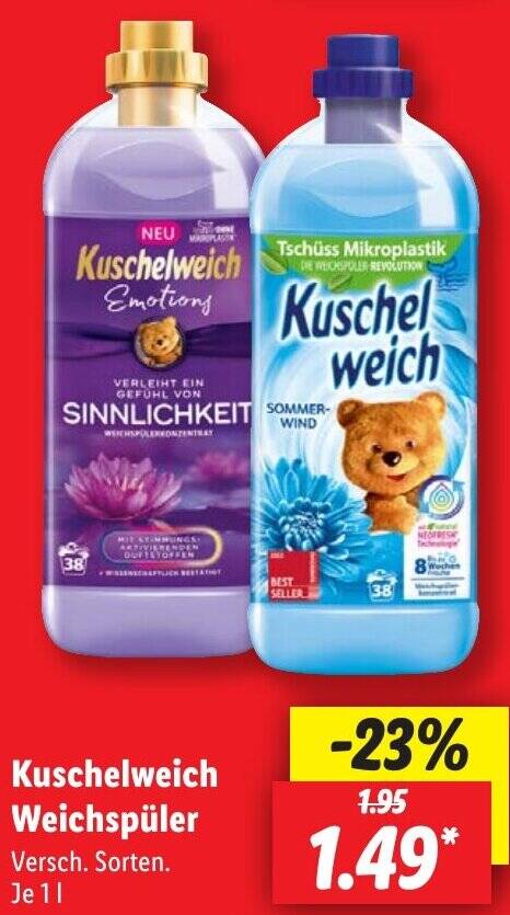 Kuschelweich Weichspüler 1 L Angebot bei Lidl