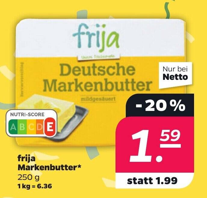frija Markenbutter 250 g Angebot bei NETTO