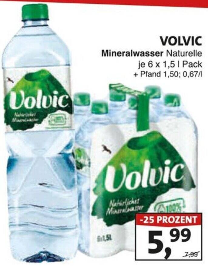 VOLVIC Mineralwasser 6 x 1,5 L Pack Angebot bei Lösch Depot
