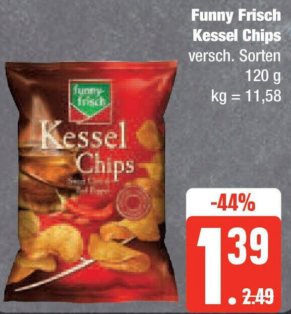 Funny Frisch Kessel Chips 120 g Angebot bei Edeka