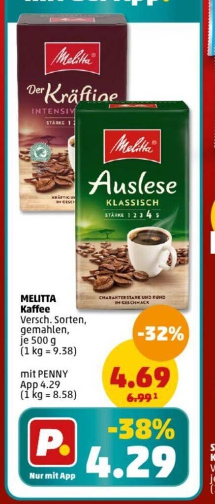 Stilvolle Melitta Kaffee Angebot Penny Ebenbild
